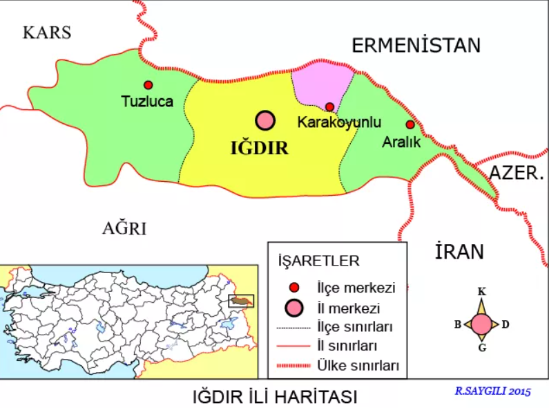 Iğdır haritası: Iğdır ilçeleri nelerdir? Iğdır hangi bölgede yer alır ...