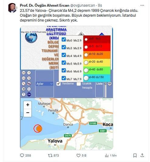 Profesör Naci Görürden İstanbulda Da Hissedilen Deprem Sonrası Kritik