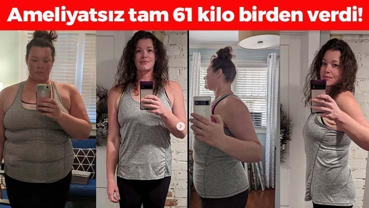 Tam 61 kilo birden verdi! 159 kilodan 98'e düştü: Mum gibi erimenin ...