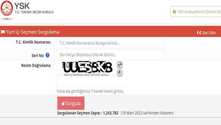 Seçmen kaydı sorgulama sayfası (E-devlet YSK)! Nerede oy kullanacağım ...