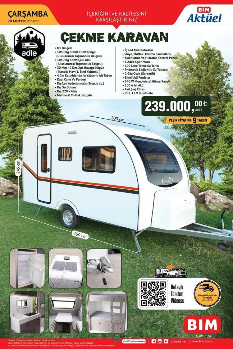 BİM'de çekme karavan ve çapa makinesi satışa çıkıyor! İşte 20 ve 22 ...