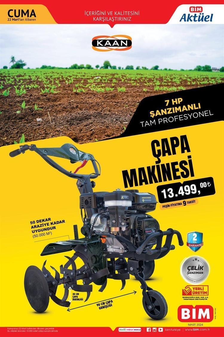 BİM'de çekme karavan ve çapa makinesi satışa çıkıyor! İşte 20 ve 22 ...