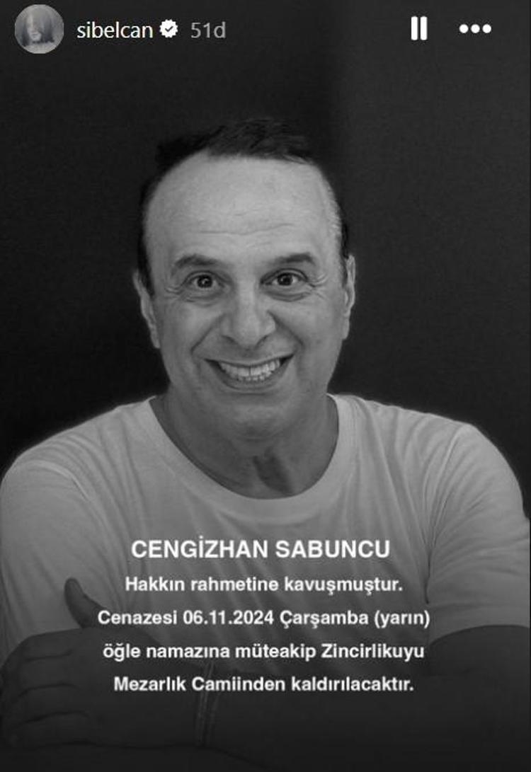Sibel Can'dan yakın dostu Cengizhan Sabuncu son veda... - Son Dakika ...