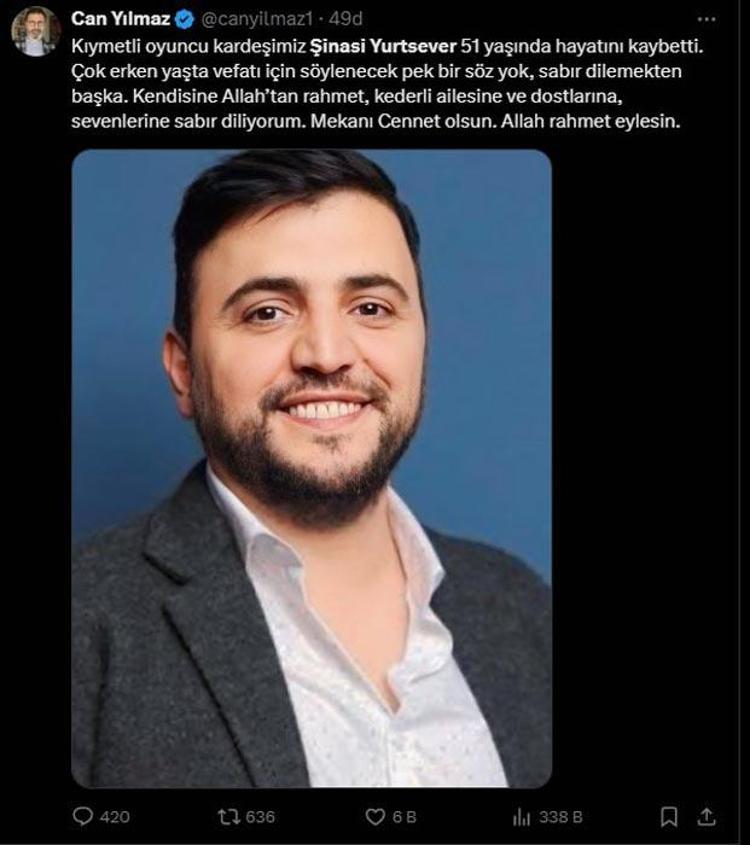 Ünlü oyuncu Şinasi Yurtsever hayatını kaybetti - Magazin Haberleri