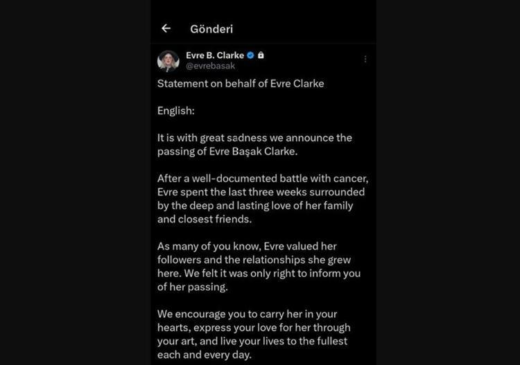 Kanserle savaşıyordu! Evre Başak Clarke hayatını kaybetti - Son Dakika ...