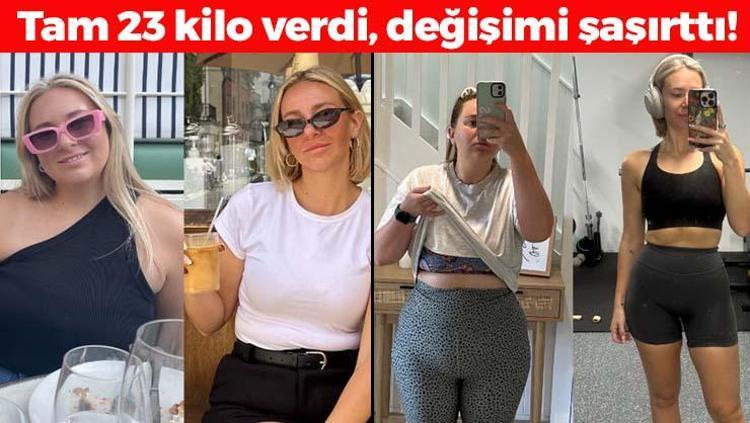 Genç kadın tam 23 kilo verdi! 78 kilodan 55'e düştü: Meğer mum gibi ...