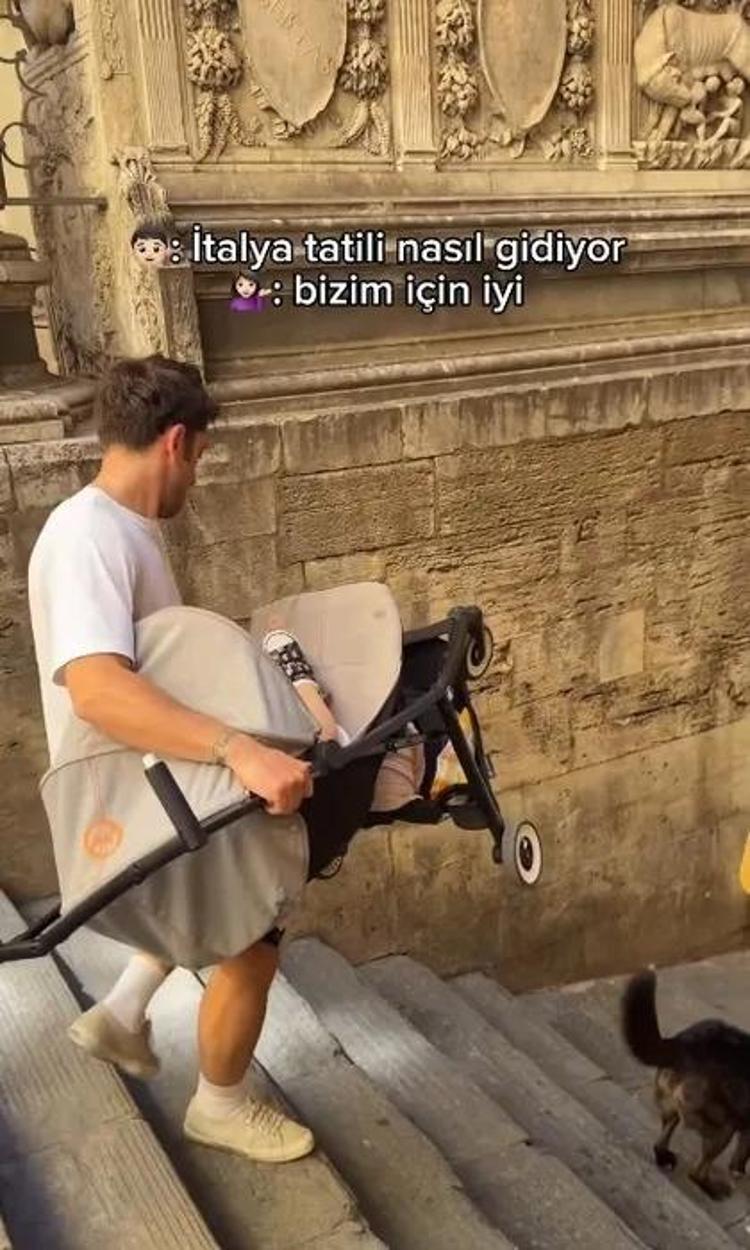 Bora Akkaş ve Oben Alkan'dan İtalya tatilinde eğlenceli anlar ...
