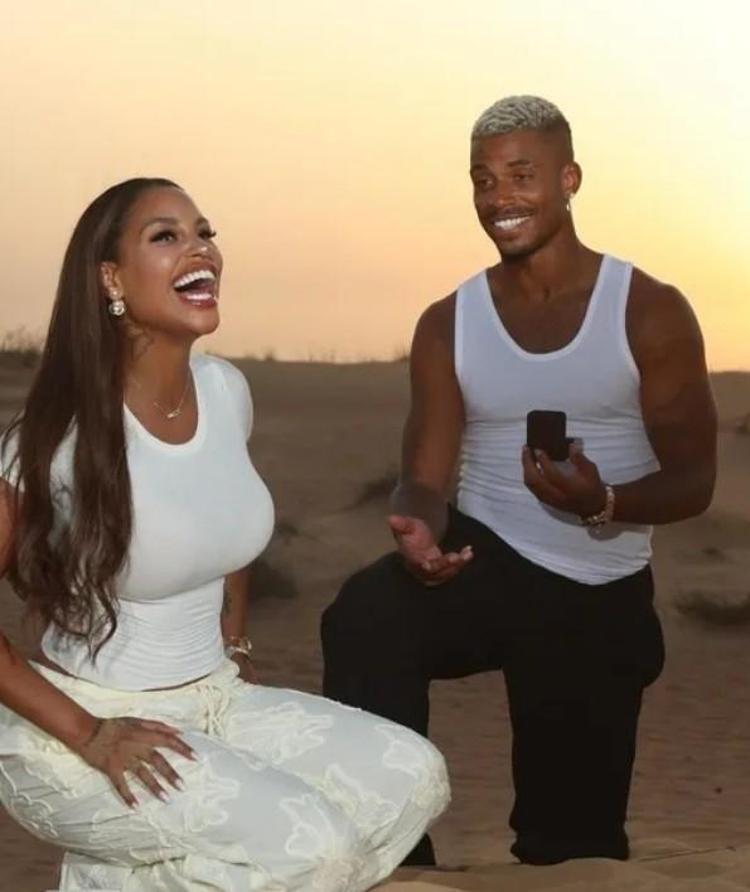 Galatasaray’ın yıldızı Mario Lemina ünlü model Fanny Neguesha ile ...